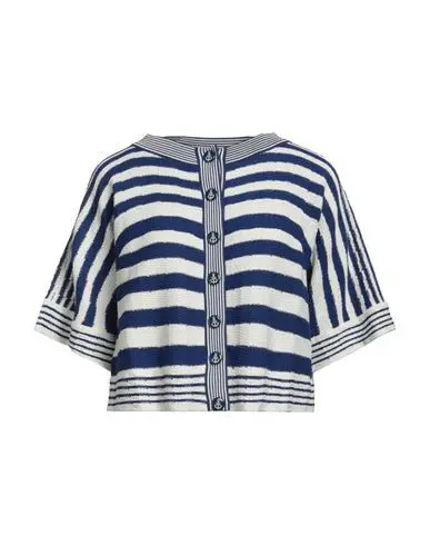 Elisabetta Franchi Striped Knit Cardigan - Blue