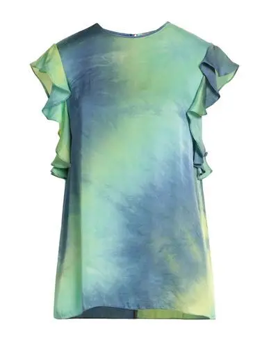 Roberto Cavalli Ruched Satin Top - Green