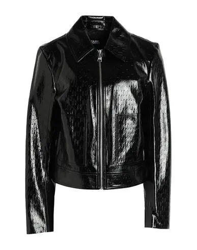Karl Lagerfeld Embossed Faux Leather Jacket