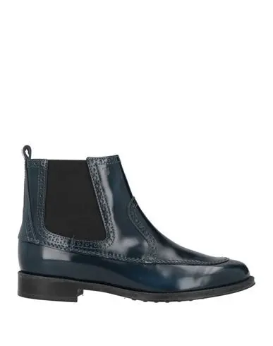 TOD'S Ankle Boots In Leather - Blue