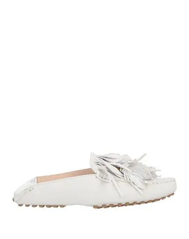 TOD'S Leather Mules - White