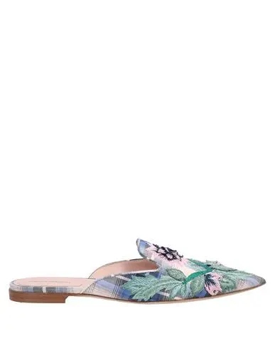 Alberta Ferretti Embroidered Mules - Blue