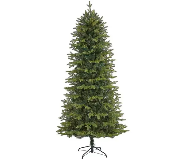 NEARLY NATURAL 8' Belgium Fir Artificial Christ Mas Tree
