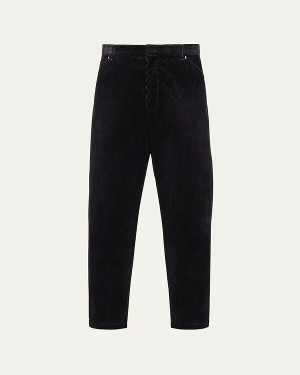 Prada Corduroy Pants With Triangle Logo