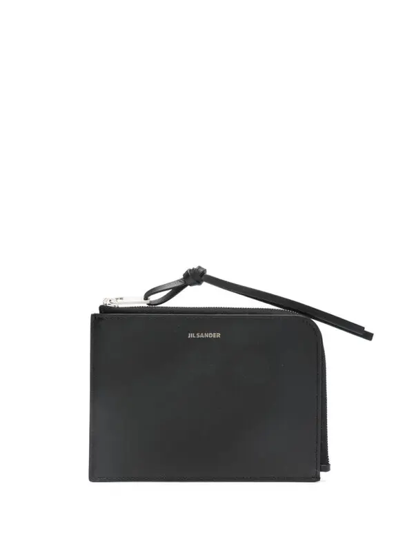 JIL SANDER Giro Logo-embossed Leather Wallet - Black
