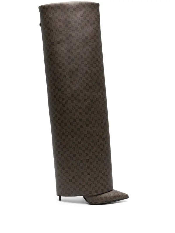Balmain Ariel Monogram Folded Boots