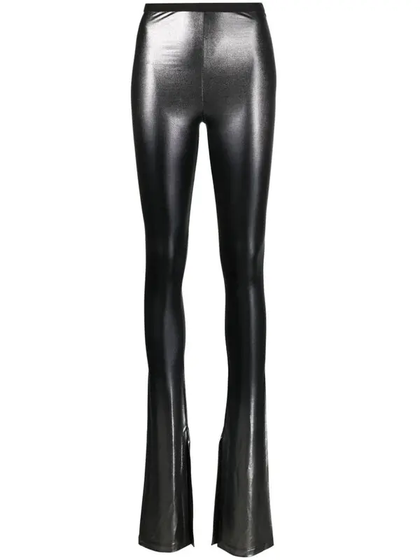 Rick Owens Carmen Metallic Flared Trousers