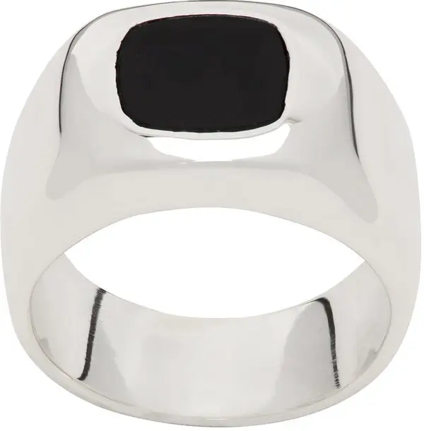 SOPHIE BUHAI Silver Godfather Ring - Sterling Silver, Ony | Editorialist