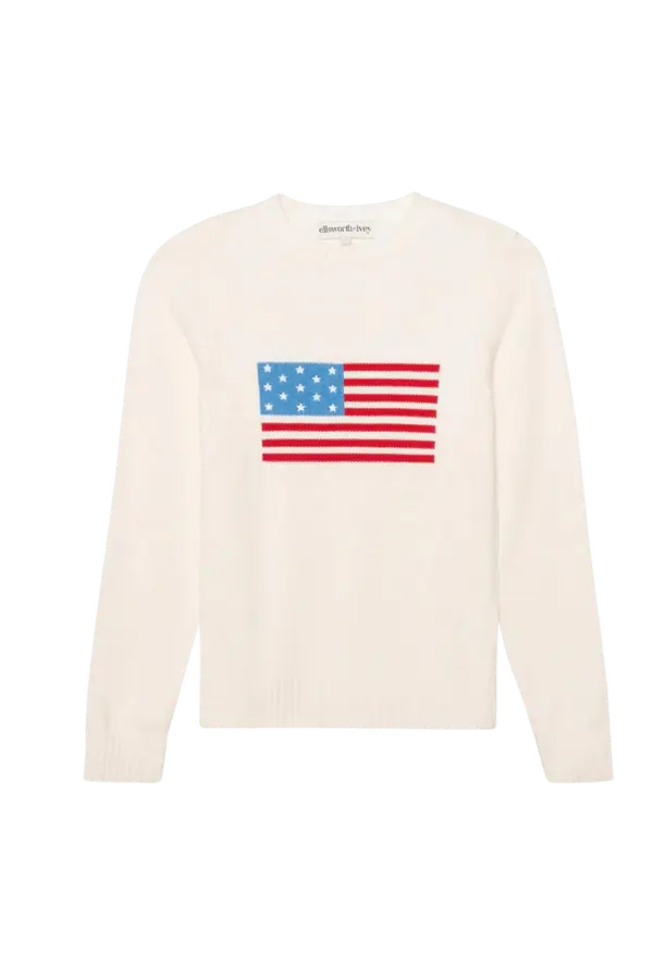 ELLSWORTH + IVEY American Flag Crewneck