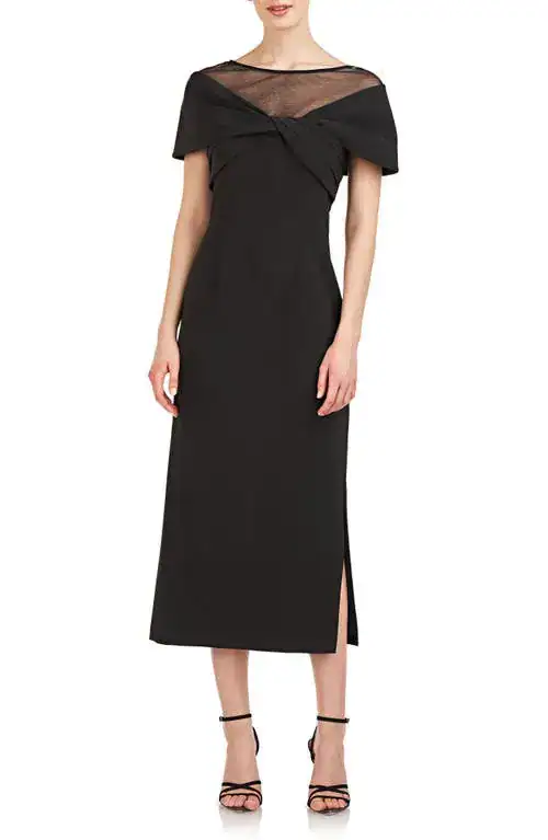 long black western dress Black Off The Shoulder Ruched Lined Lace Dress - Western Clothing main image 1
