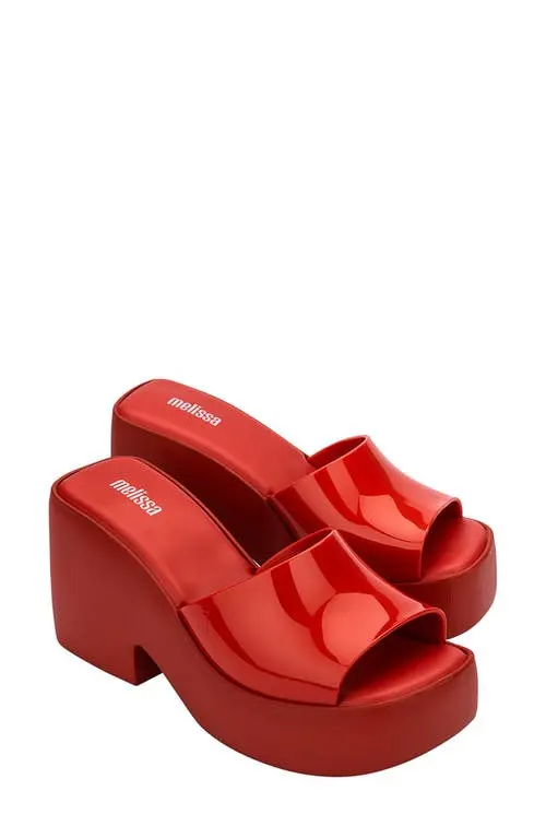 Melissa Posh Platform Slide Sandal - Red