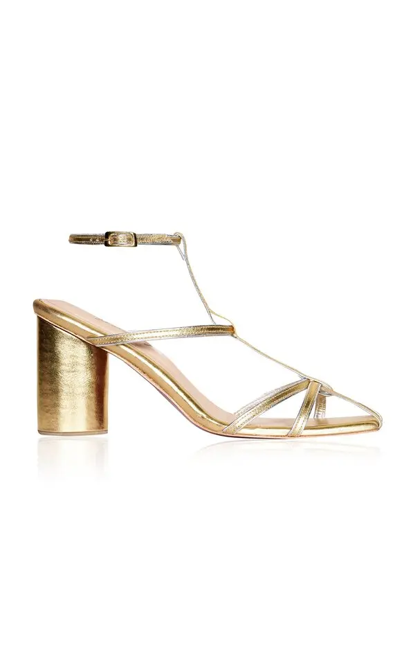 Johanna Ortiz Veracruz Metallic Leather Sandals