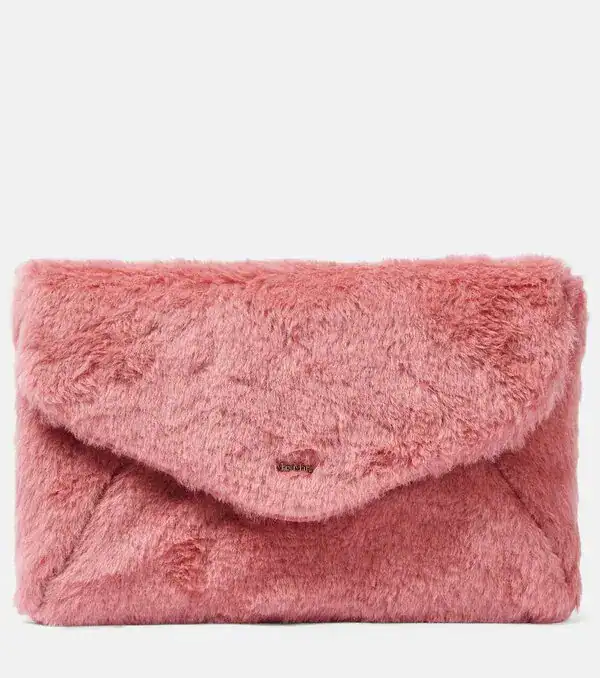 Max Mara Alpaca, Wool, And Silk Teddy Clutch - Pink - 30% Off