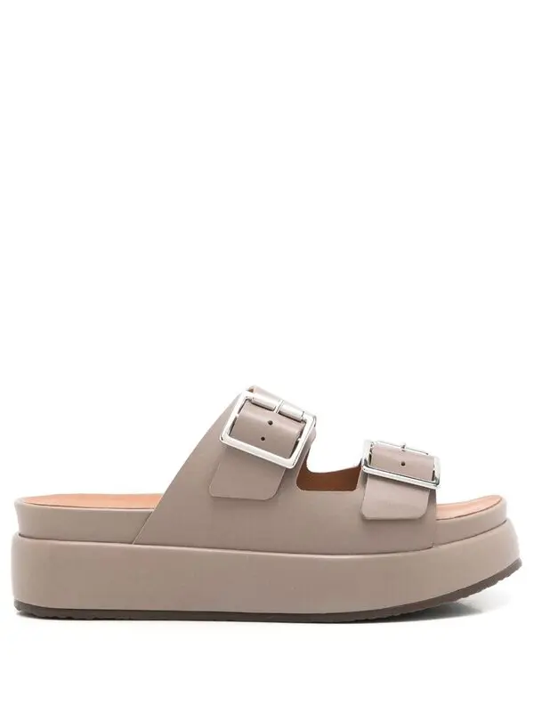 STUDIO CHOFAKIAN Monte Carlo 45mm Platform Sandals - Neutrals
