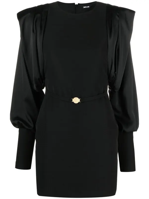 Just Cavalli Draped-sleeve Mini Dress