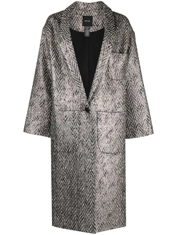 Smythe Herringbone Single-breasted Coat