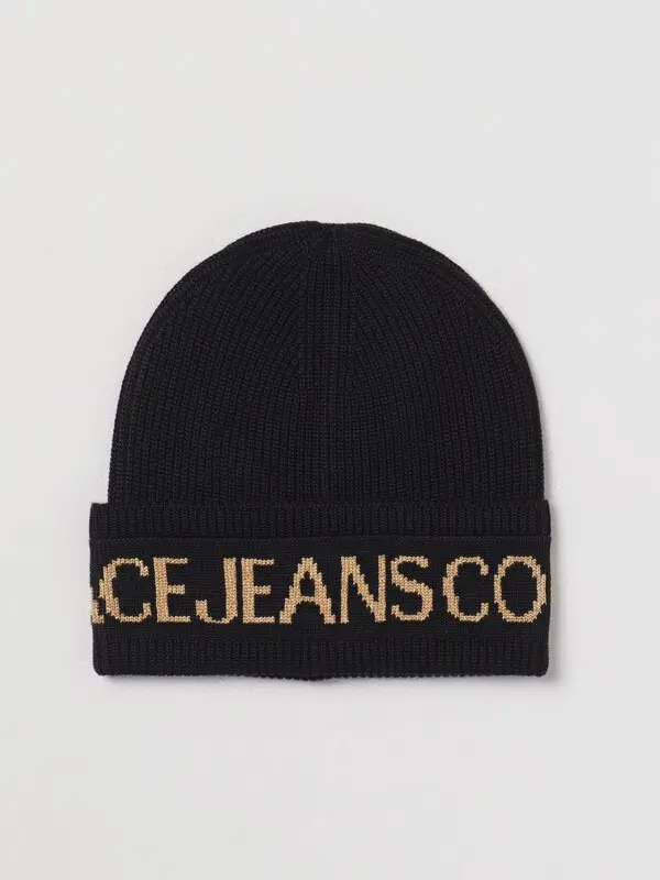 Versace Wool-blend Beanie - Black