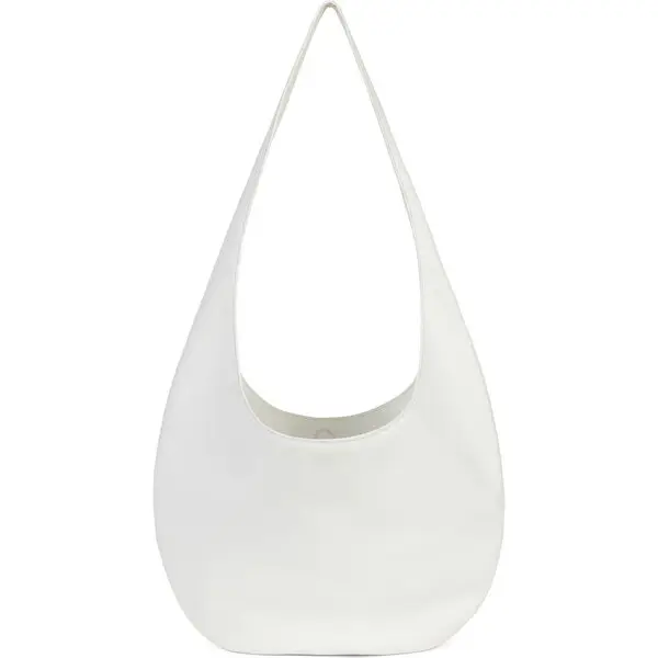 WE-AR4 The H Leather Hobo Bag - Cotton White