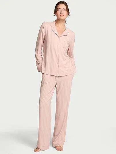 Victoria's Secret Modal Soft Long Pajama Set - Beige