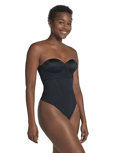 Victoria's Secret Leonisa Shapewear Firm Compression Tummy Control Sculpting Thong - Black