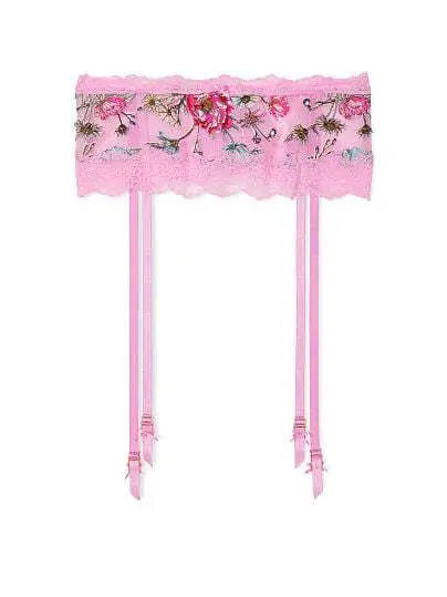 Victoria'S Secret Dream Angels Floral Embroidery Garter Belt In Pink - 82%  Off | Editorialist