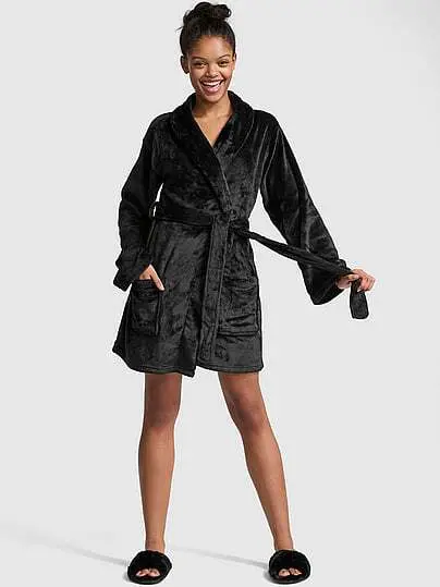 Pink Fluffy Robe - Print