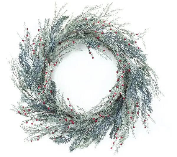 MELROSE 24' Wreath Mixed Pine Berry