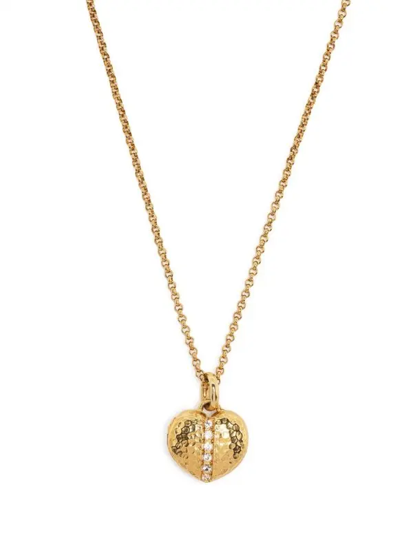 DOWER AND HALL Heart Lumiere Necklace - Gold