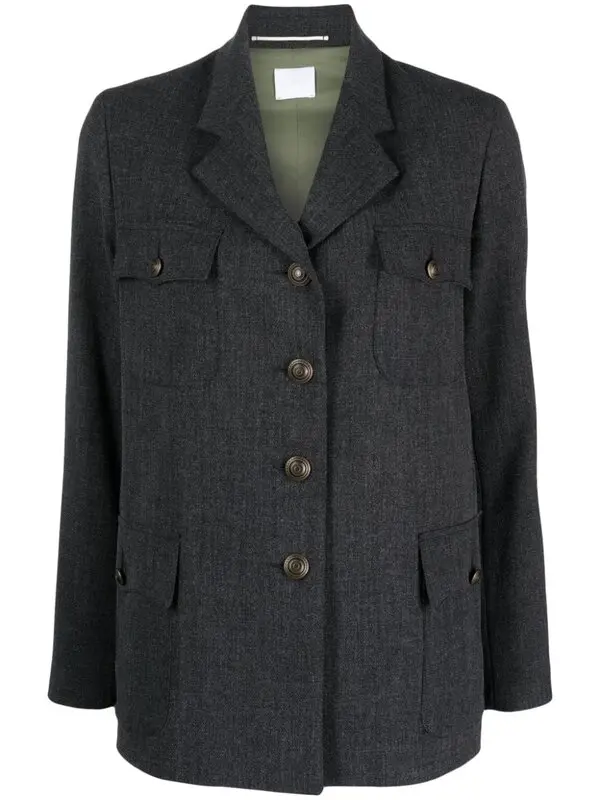 MERCI Single-breasted Notched Blazer