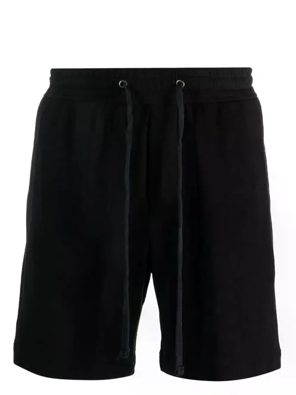 JAMES PERSE Mélange-effect Cotton Track Shorts