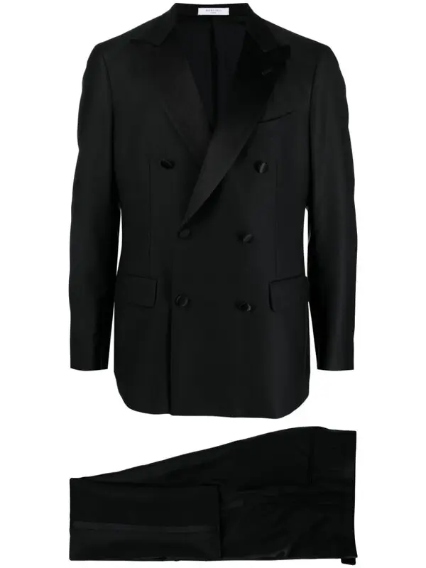Boglioli Satin-trim Tuxedo Suit - Black