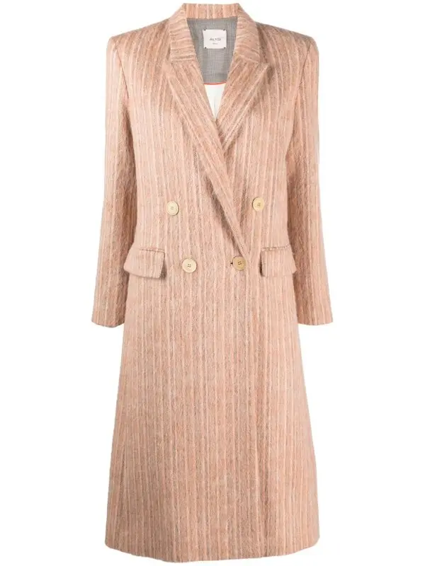 ALYSI Double-breasted Brushed Coat