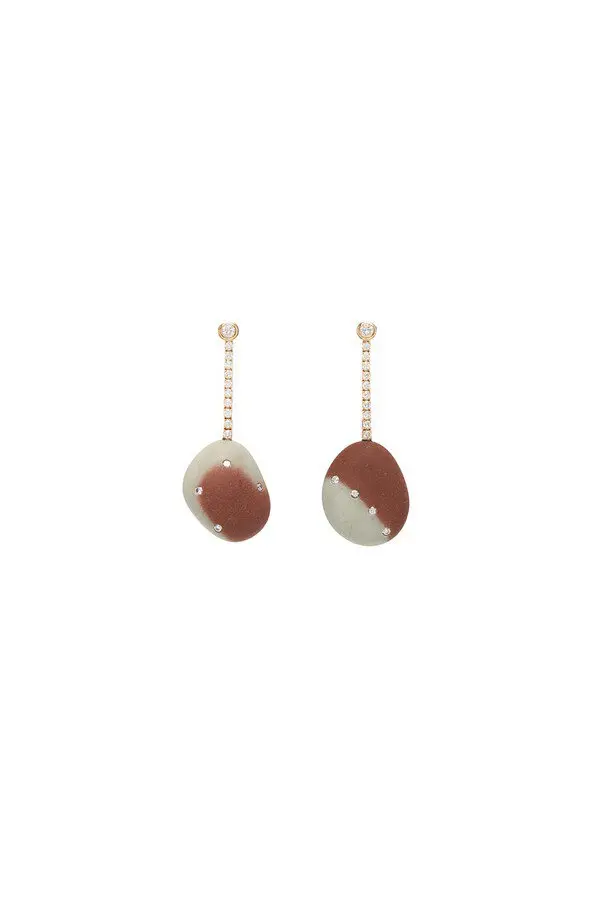 CVC STONES Signature Bicolore Drop Earrings - Green