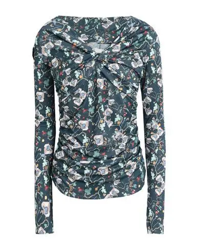 Isabel Marant Off-the-shoulder Floral Print Top - Green