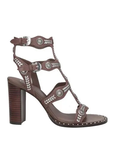 Ash Sandals In Soft Leather With Metal Detailing - Brown