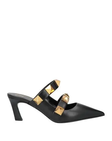 Valentino Garavani Mules & Clogs In Leather With Studs - Black