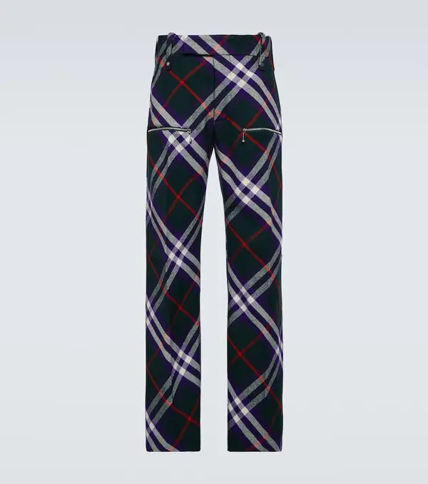 Burberry Check Wool Trousers
