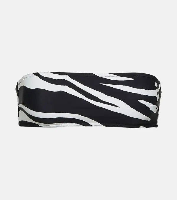 Stella McCartney Zebra-print Bandeau Bikini Top
