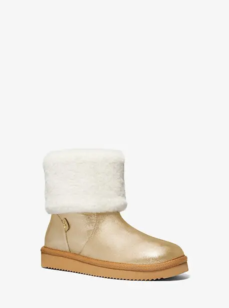 Michael Kors Julia Metallic Leather Boots