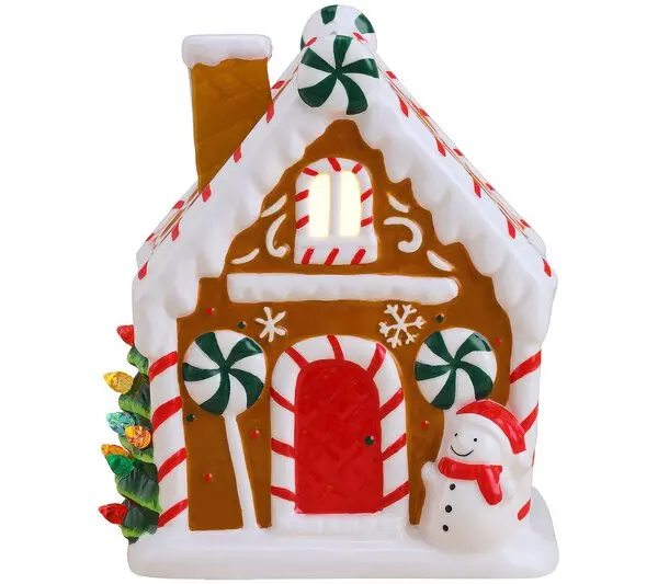 MR. CHRISTMAS 7' Nostalgic Ceramic Lit Gingerbr Ead House