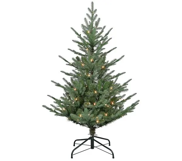 PULEO INTERNATIONAL Puleo 4.5' Pre-lit Hillside Spruce Artificial T Ree 150 Lights