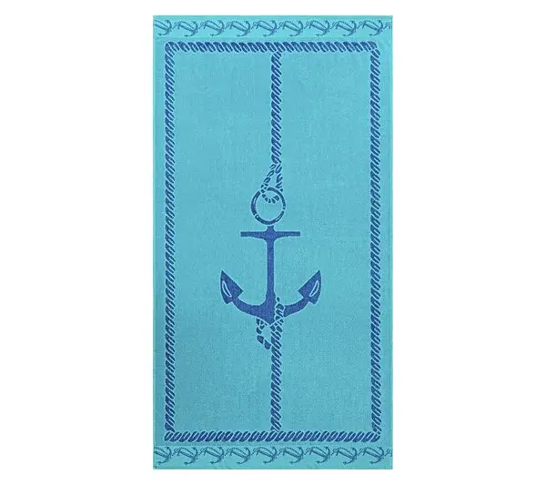 SUPERIOR Anchor Reversible Egyptian Cotton Beac Towel Set