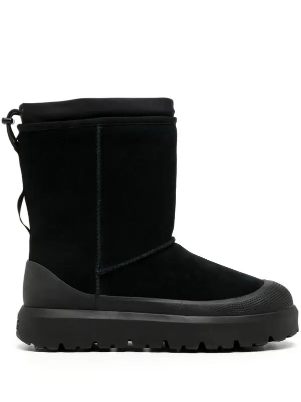UGG Classic Short Weather Hybrid Suede Boots - Black