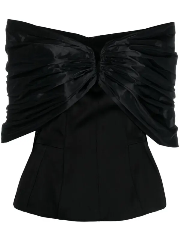 V:PM ATELIER Bela Off-shoulder Top - Black