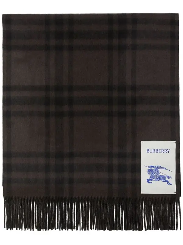 Burberry Ekd Checked Cashmere Scarf