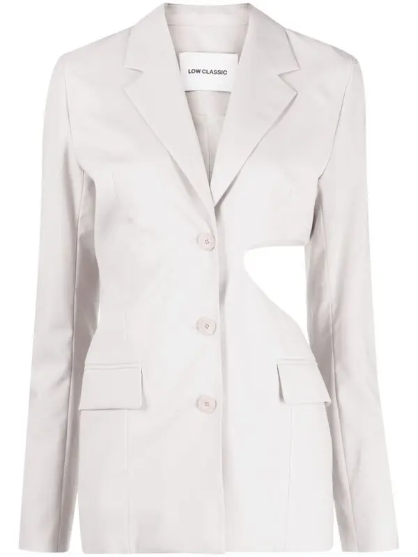 LOW CLASSIC Single-breasted Cut-out Wool Blazer