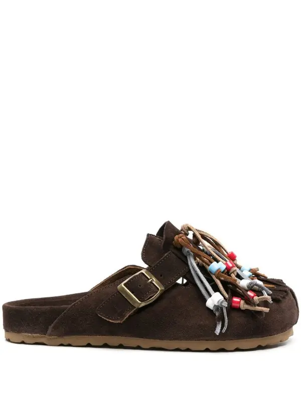 SCAROSSO Gea Tasselled Slippers - Brown