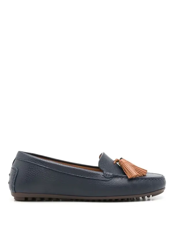 STUDIO CHOFAKIAN Severine Leather Loafers - Blue