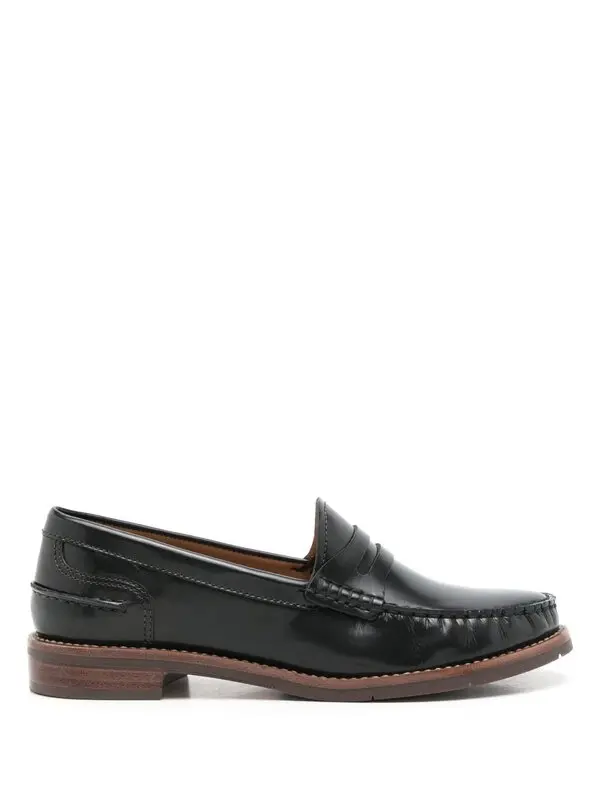 STUDIO CHOFAKIAN Rive Gauche Leather Loafers - Black
