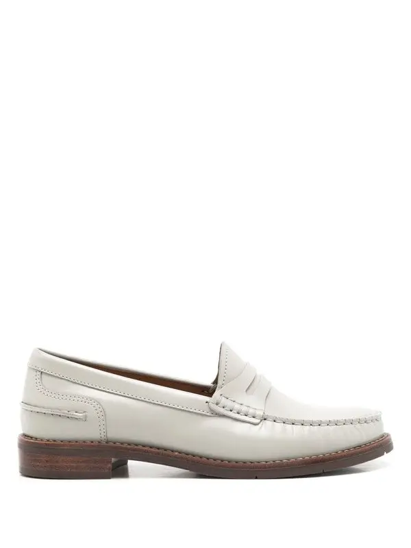 STUDIO CHOFAKIAN Rive Gauche Leather Loafers - Grey